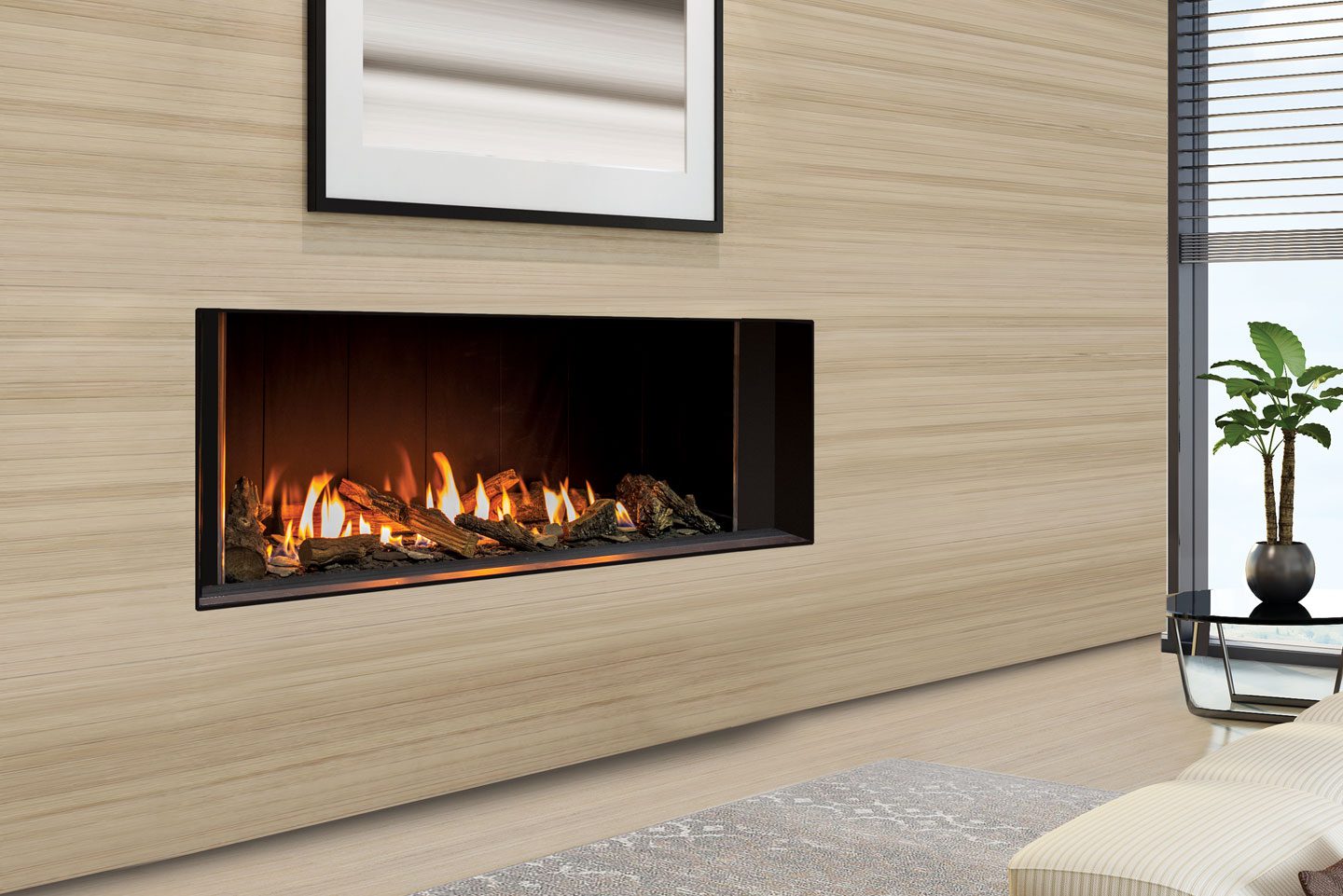 Ortal U50 Linear Gas Fireplace | Modern Luxury Fireplace Design